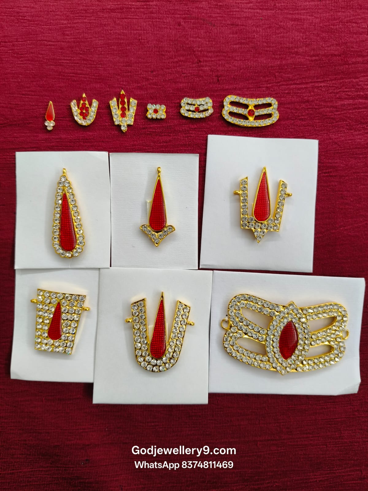 Deity Tilak Stone Bindi | Namam Jewellery | God Forehead Decoration ...